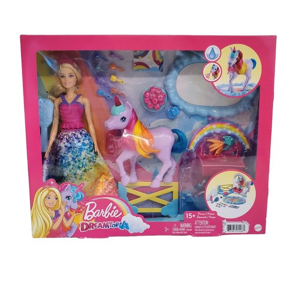 Barbie | Toys | Rainbow Barbie Unicorn Play Set Barbie Dreamtopia ...